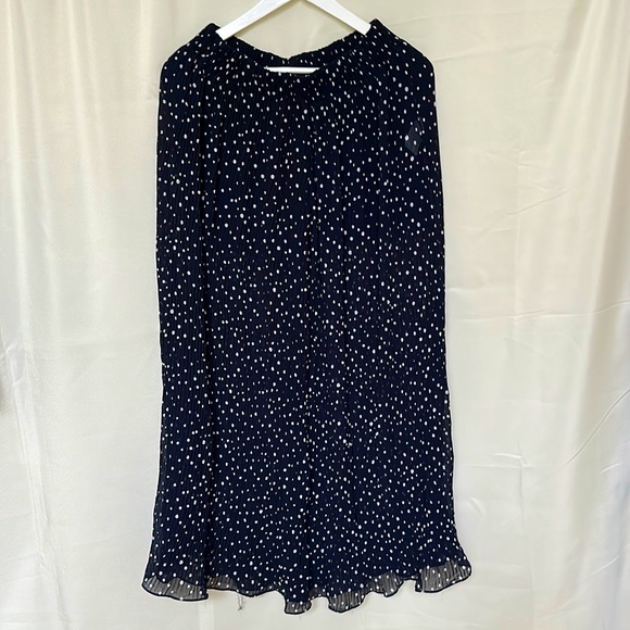 Zara | Pants & Jumpsuits | Zara Trf Collection Navy Blue White Polka ...